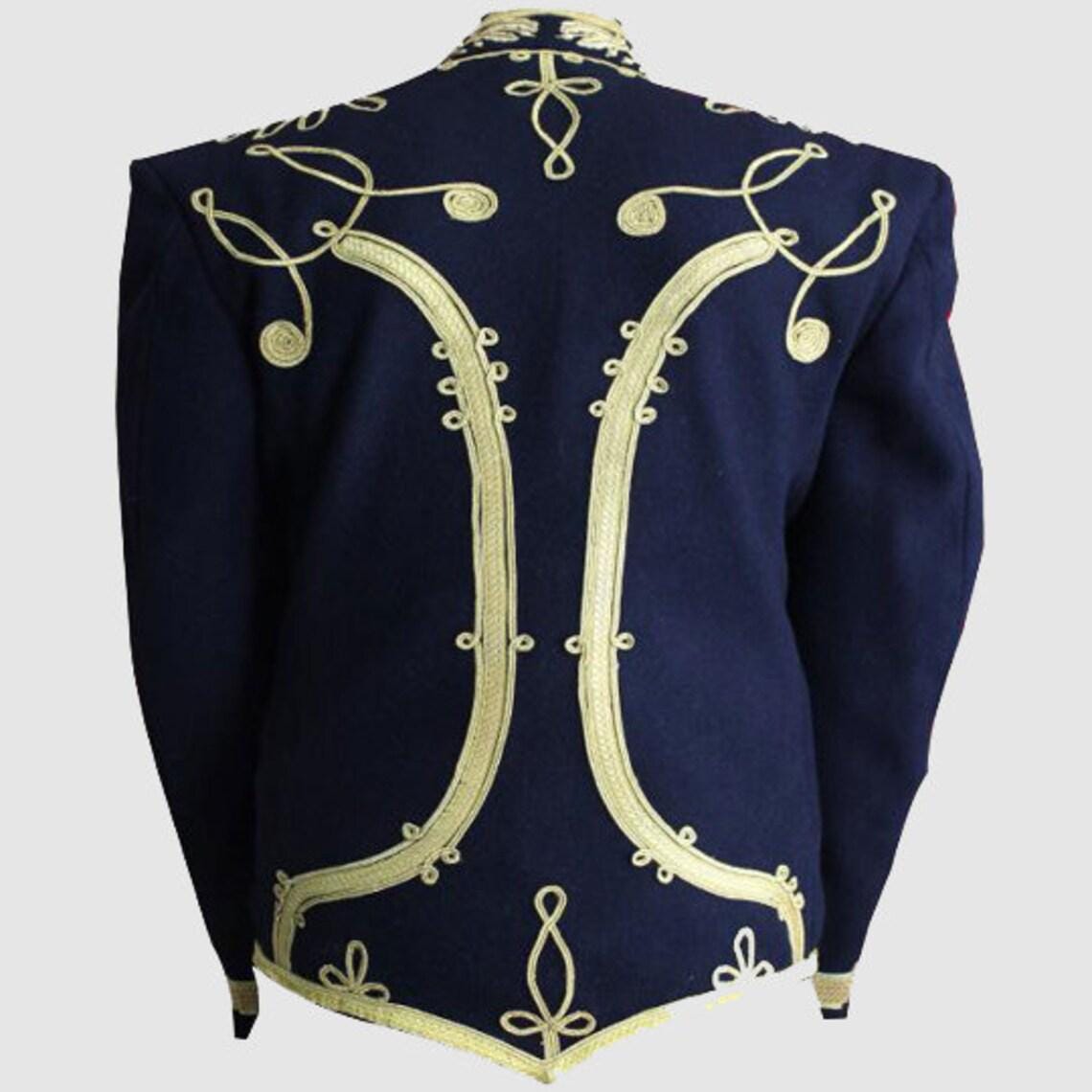 Men's Napoleonic Hussar Jackets Blue, Hussar Military Uniform Wool ...