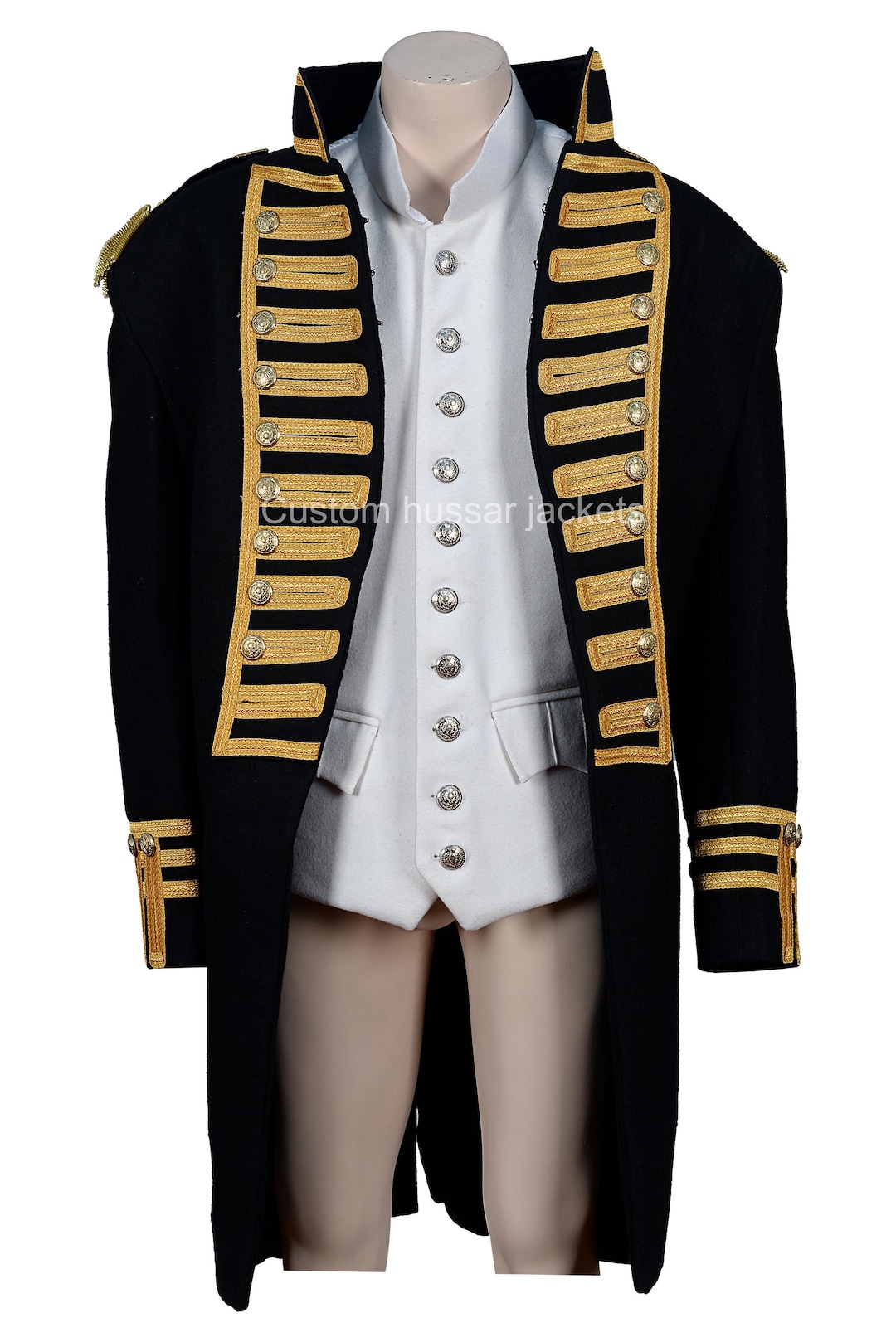 Regency Era Royal Navy Military Jacket: Custom Hussar Tailcoat - Etsy ...