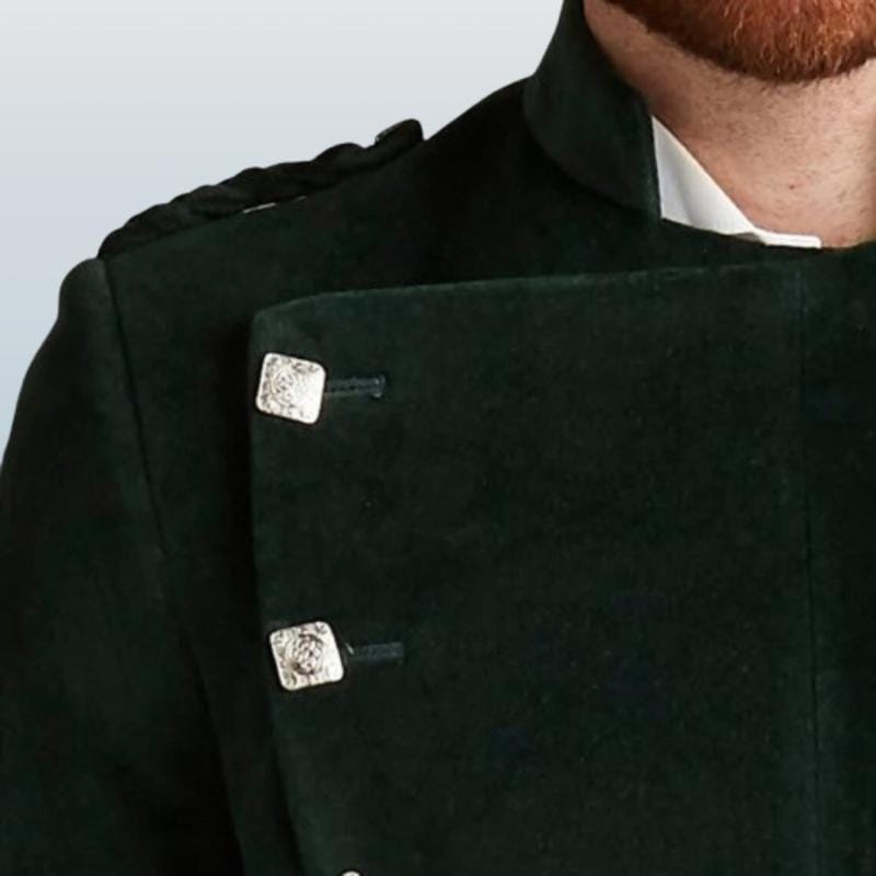 Scottish Green Velvet Doublet Jacket: Highland Wedding Kilt Jacket - Etsy