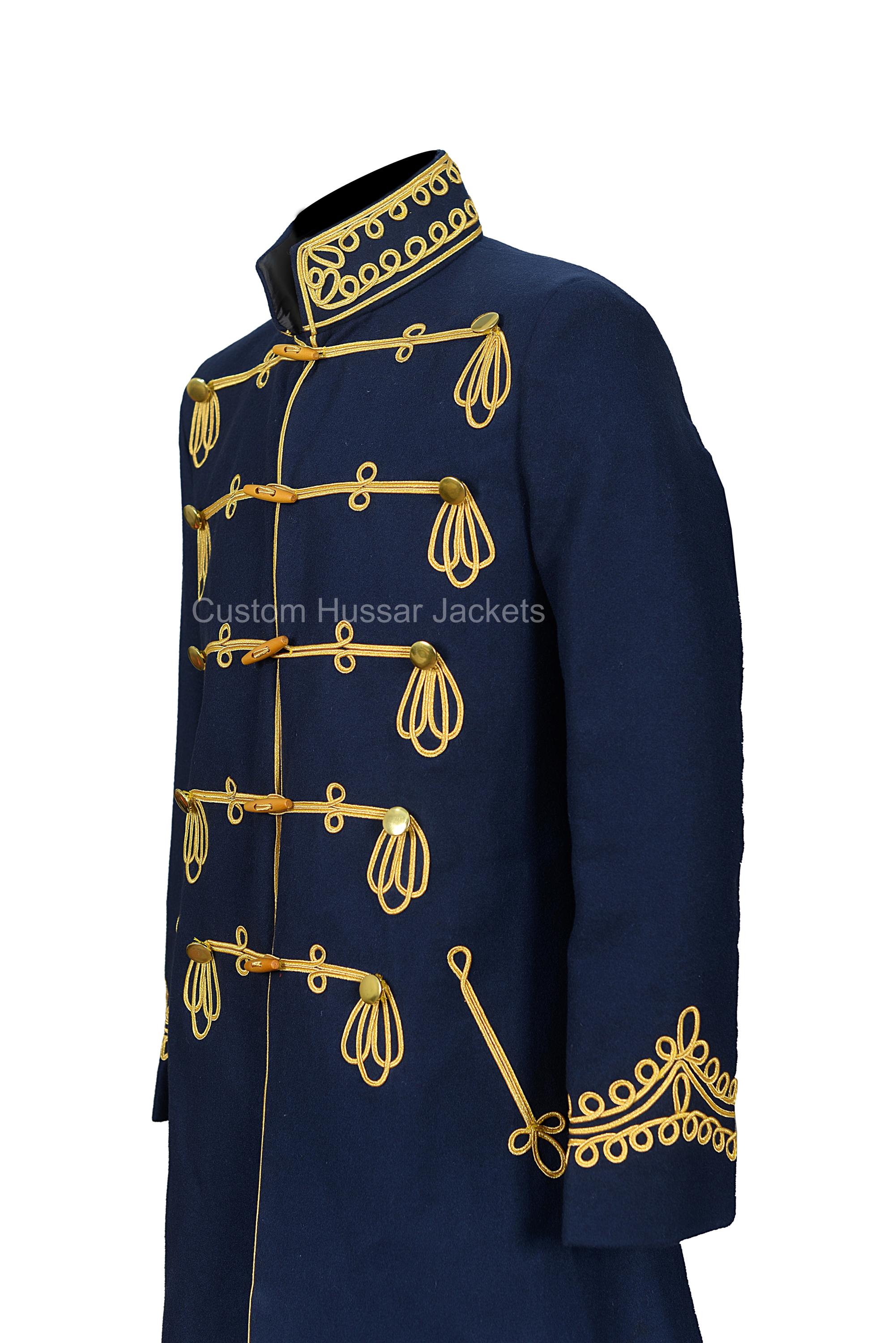 Men's Blue Wool Hussar Jacket: Prussian Military Style - Etsy