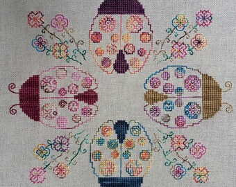 Ella's Garden Blackwork Biscornu Pattern Contemporary - Etsy