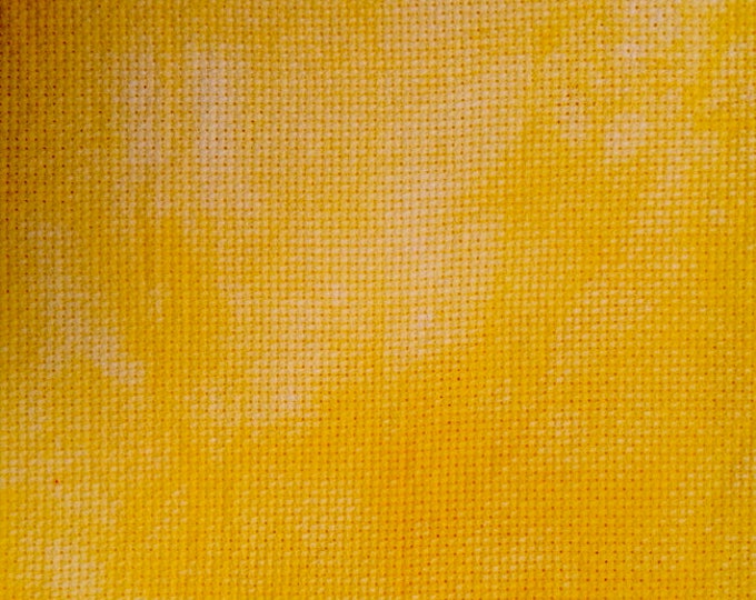 16 CT Hand Dyed Aida Fabric, 16 Ct Sunny Yellow, Aida, Cross Stitch ...