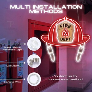 Firefighter Helmet Neon Sign Fire Dept LED Wall Light for Firehouse ...