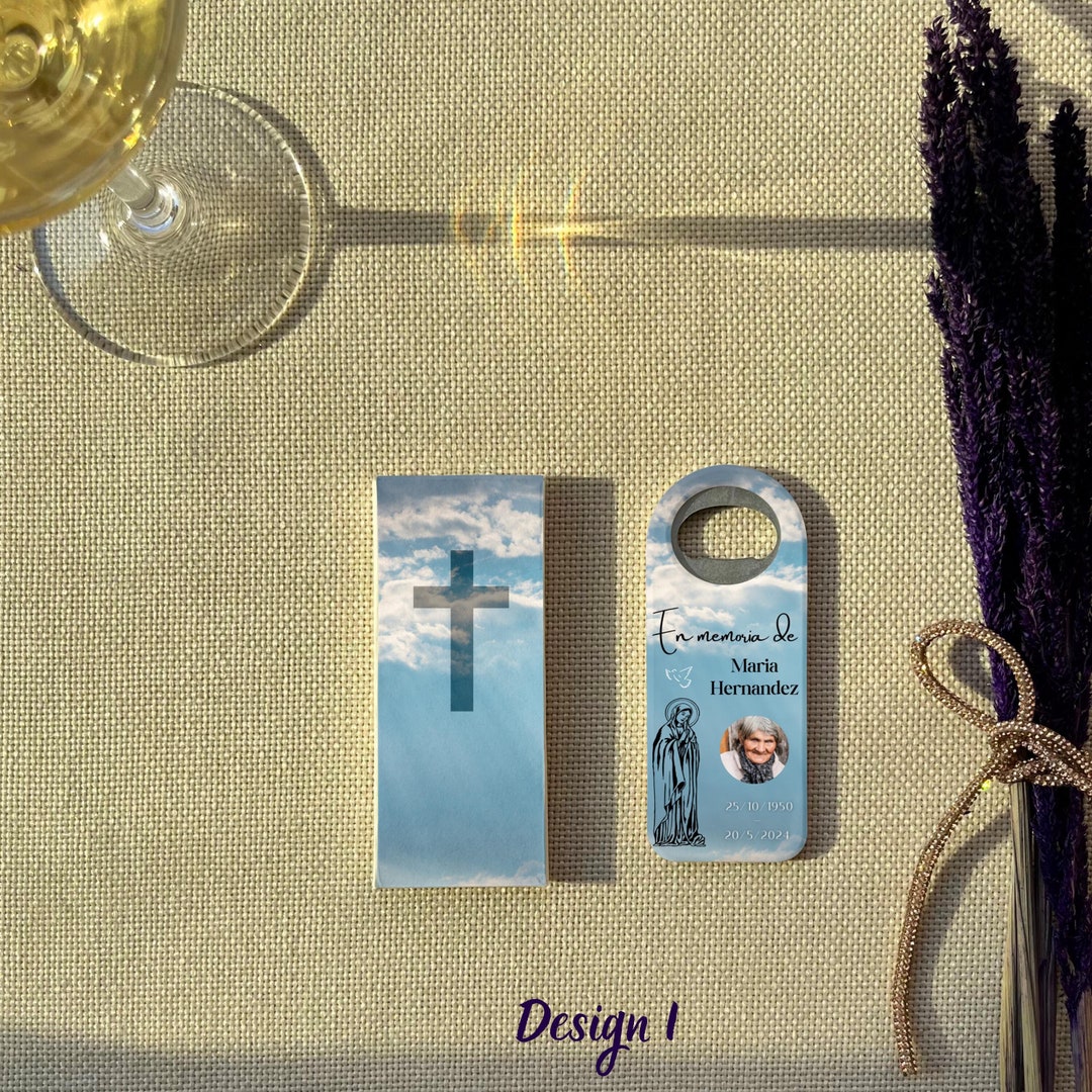 Imán Personalizado Para Funerales, Funeral Favors in Spanish, Favoritos ...