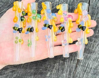 Bee Glass Pipe 5" - Etsy