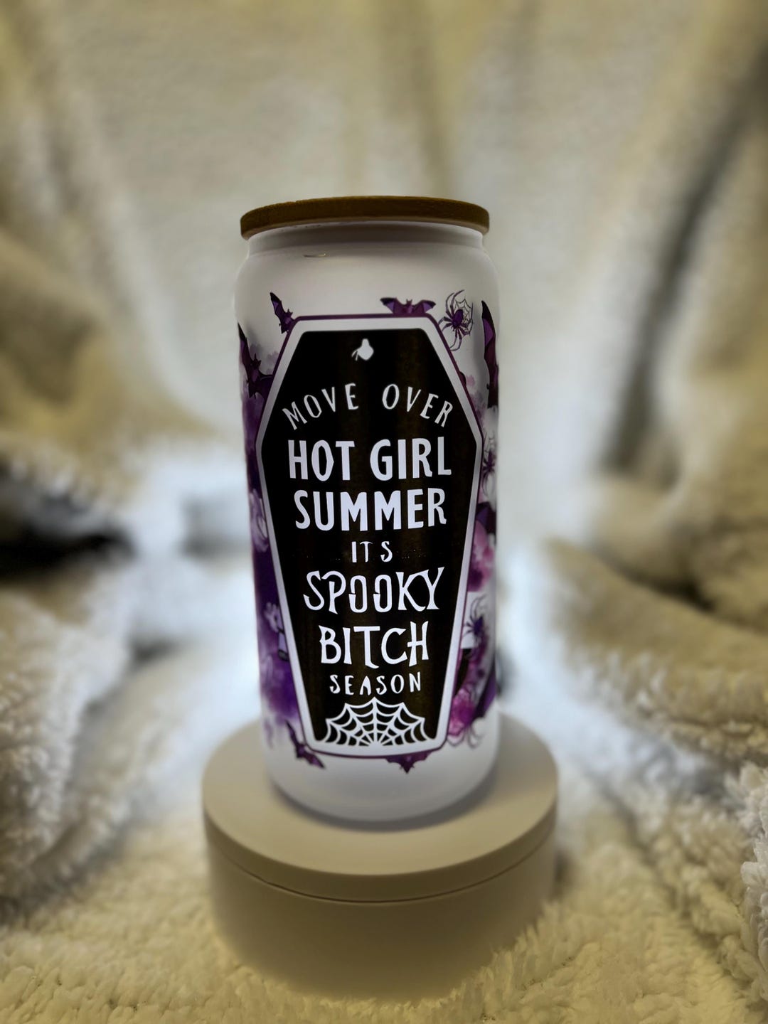 Spooky Season, Bye Hot Girl Summer, Bats and Ghosts 16 Ounce Glass Jar ...