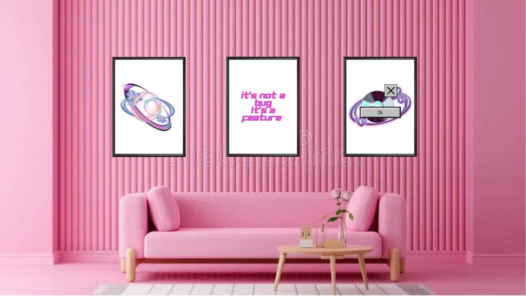 Cyber Y2K Arcade Gamer Girl Retro 2000s Vaporwave Nostalgic Wall Art ...