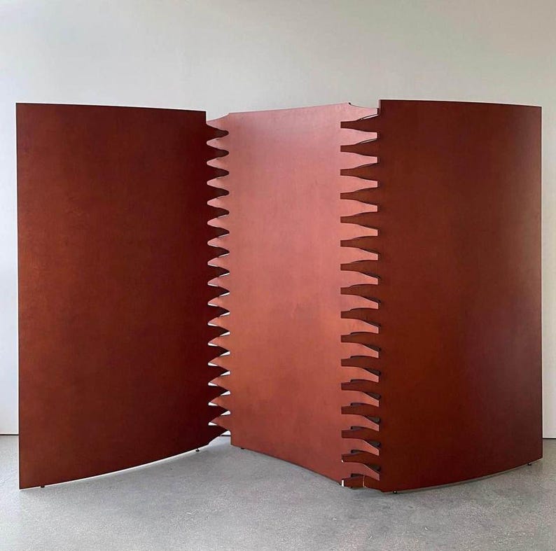 Brutalist Sawtooth Bent Plywood Room Divider - Etsy