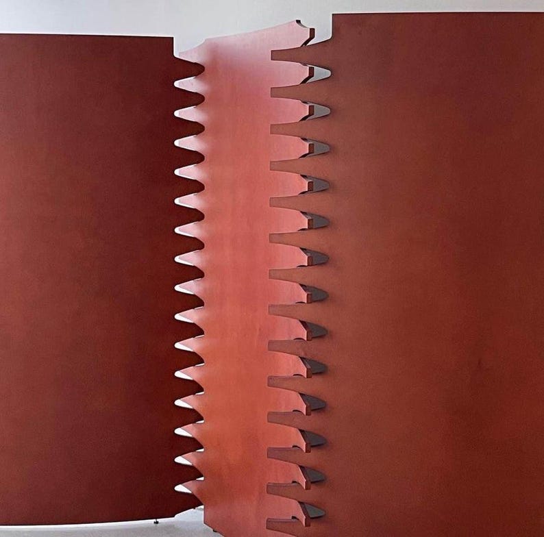 Brutalist Sawtooth Bent Plywood Room Divider - Etsy