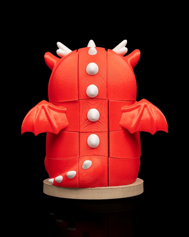 Dragon Cubes Modular Puzzle: Stackable Fantasy Dragon Desk Toy ...