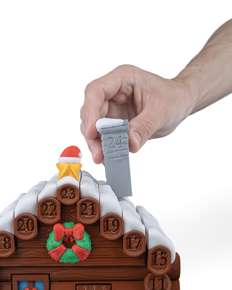 Santa's Cabin Advent Calendar, 3D Christmas Countdown Decoration - Etsy