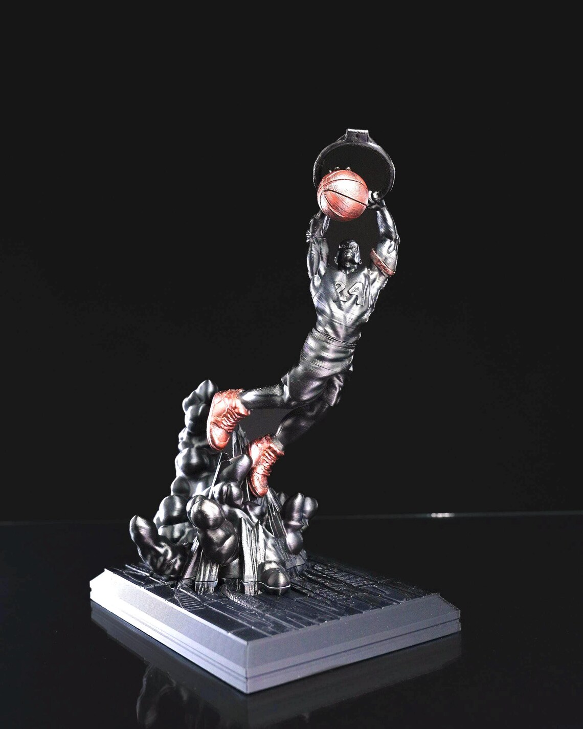 3D Printed Basketball Dunk Statue: Shattered Backboard Sports Decor - Etsy