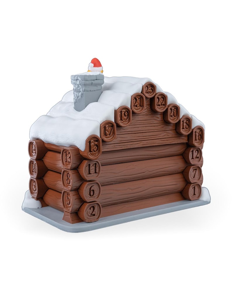 Santa's Cabin Advent Calendar, 3D Christmas Countdown Decoration - Etsy