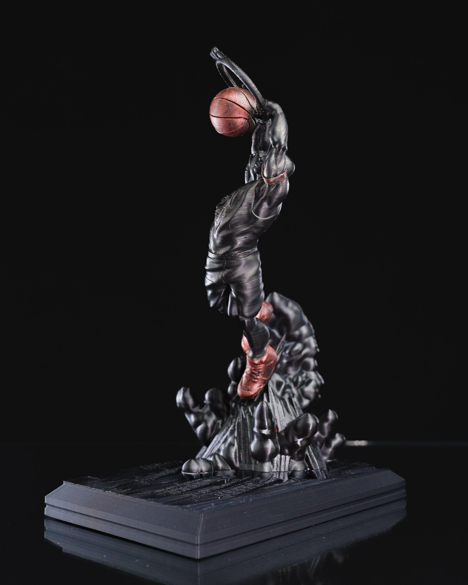 3D Printed Basketball Dunk Statue: Shattered Backboard Sports Decor - Etsy