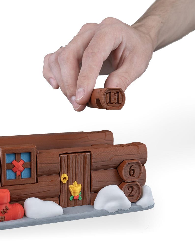 Santa's Cabin Advent Calendar, 3D Christmas Countdown Decoration - Etsy
