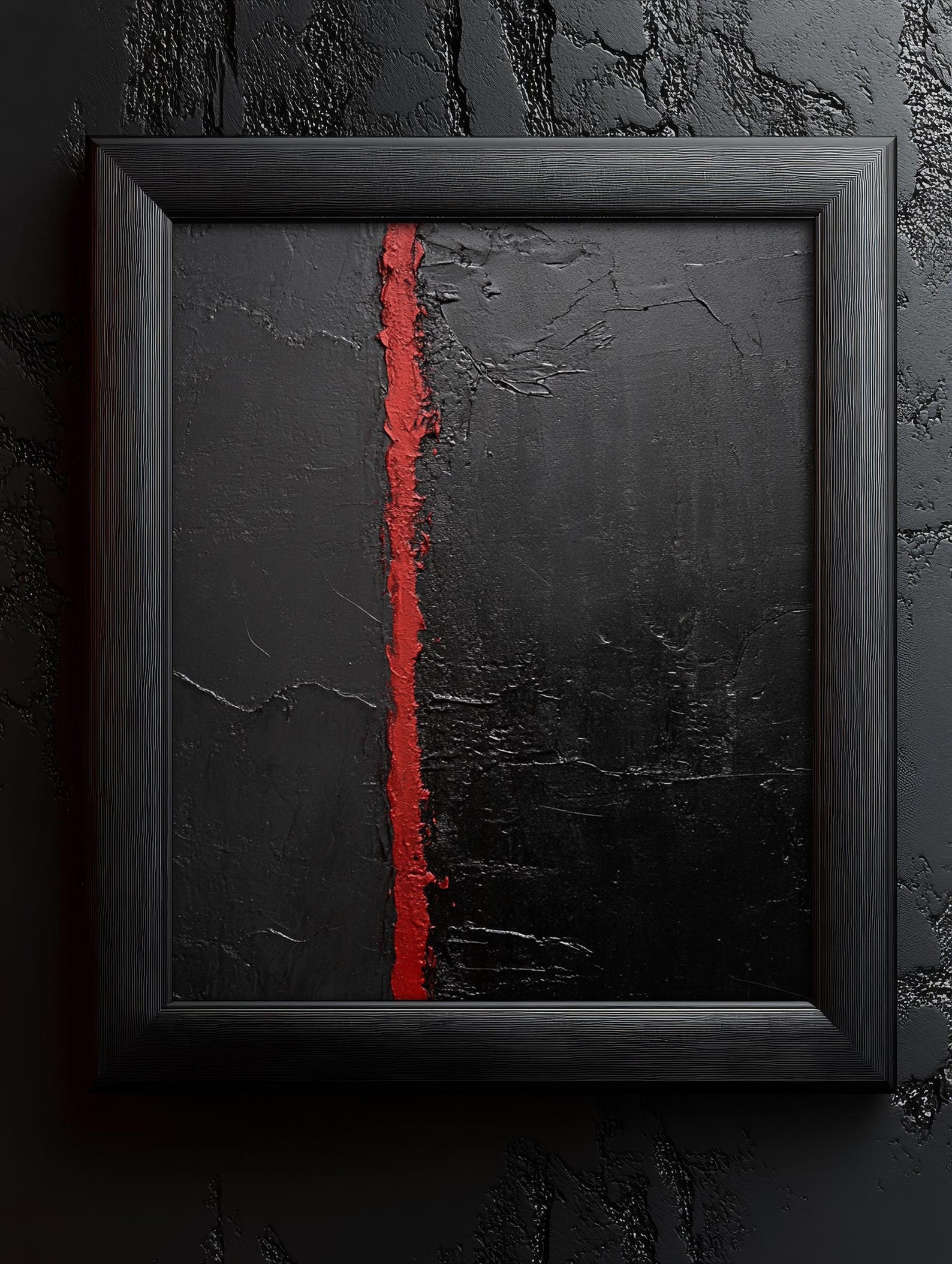 Black and Red Textured Digital Illustration,dark Moody Minimalist Art ...