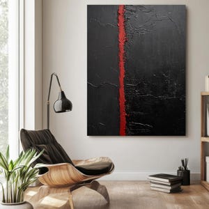 Black and Red Textured Digital Illustration,dark Moody Minimalist Art ...