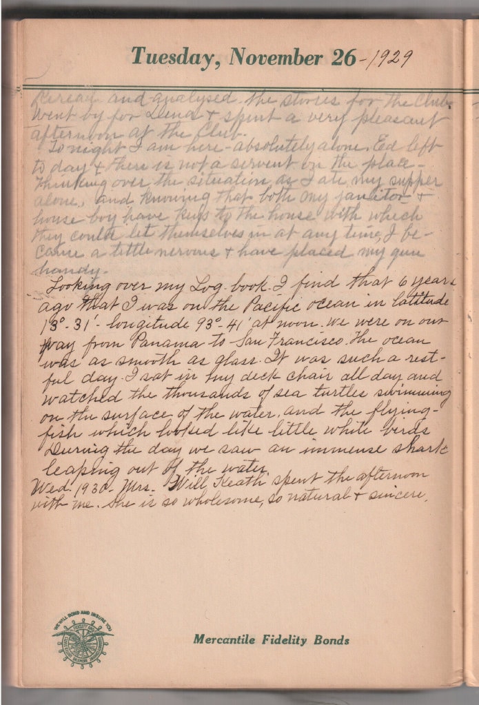 PDF Handwritten Vintage Diary 1929-1930 - Adeline Barnes - Digital ...