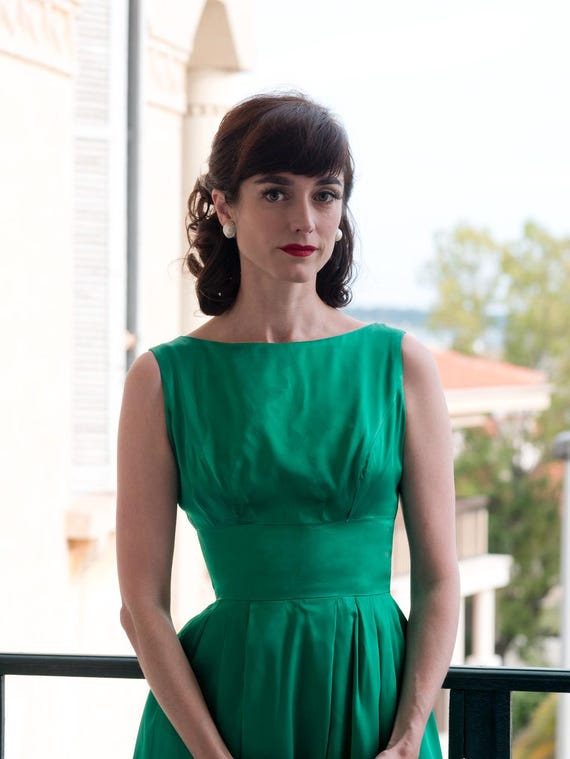 1950s Emerald Green Satin Evening Gown - Imperfect, D… - Gem