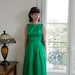 1950s Emerald Green Satin Evening Gown - Imperfect, Damaged - Small ...