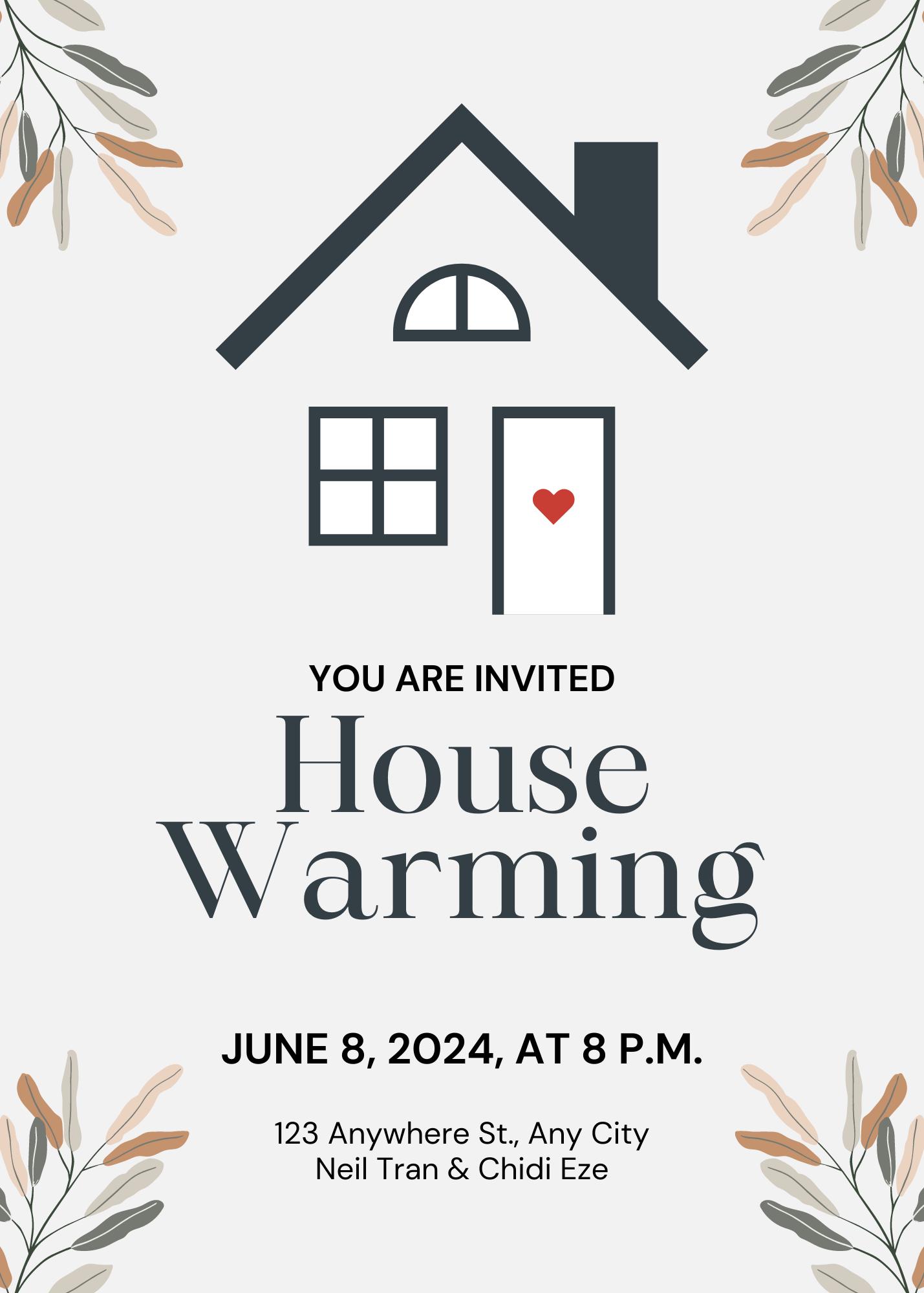 House Warming Invitations - Etsy