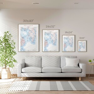 Bar Harbor Maine 1904 USGS Map Poster | Restored and Remastered Vintage ...