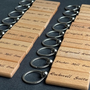 Personalized Wooden Keychains - Custom Engraved Wooden Keychain Gift ...
