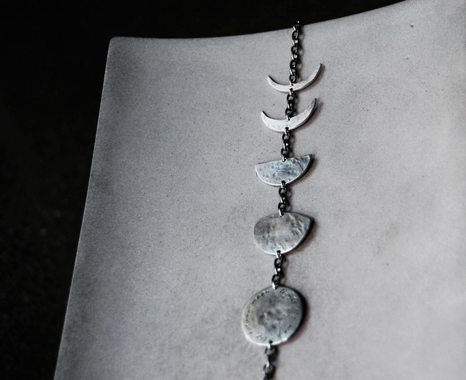 Moon Phases Bracelet- Five Moon Cycle Shapes. - Etsy