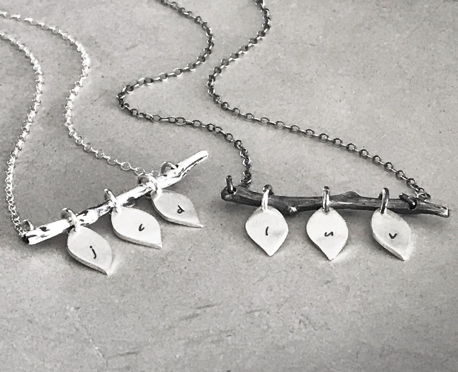 Family Tree Initial Necklace, the Original - Personalized Custom Lower ...