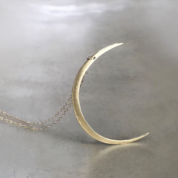 Half Moon Necklace - Etsy
