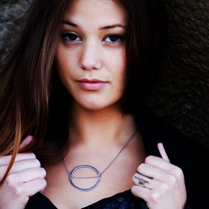 Imperfect Circle Necklace- Organic Shape Circle Necklace. - Etsy