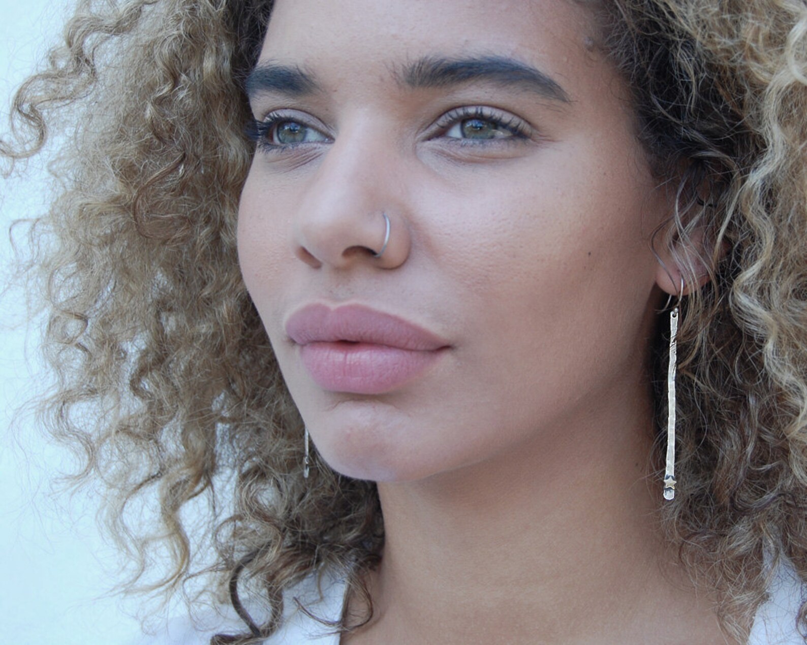 Rock Star Earrings With Brass Star Rivet | Etsy