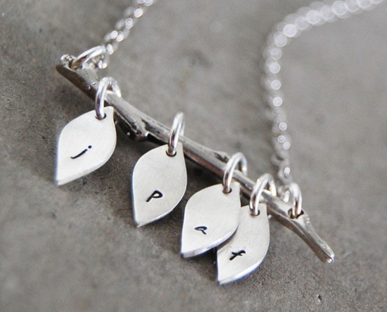 Family Tree Initial Necklace, the Original - Personalized Custom Lower ...