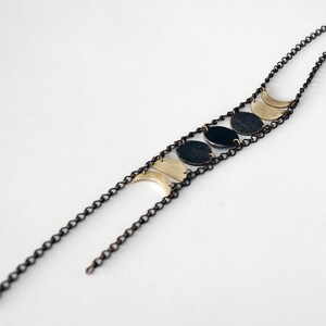 Blood Moon Lunar Eclipse Necklace in Brass- Moon Phases on Long Chain ...