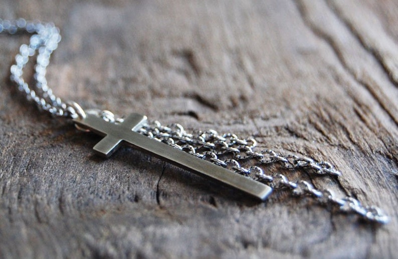 Long Skinny Rock N Roll Cross Necklace - Etsy