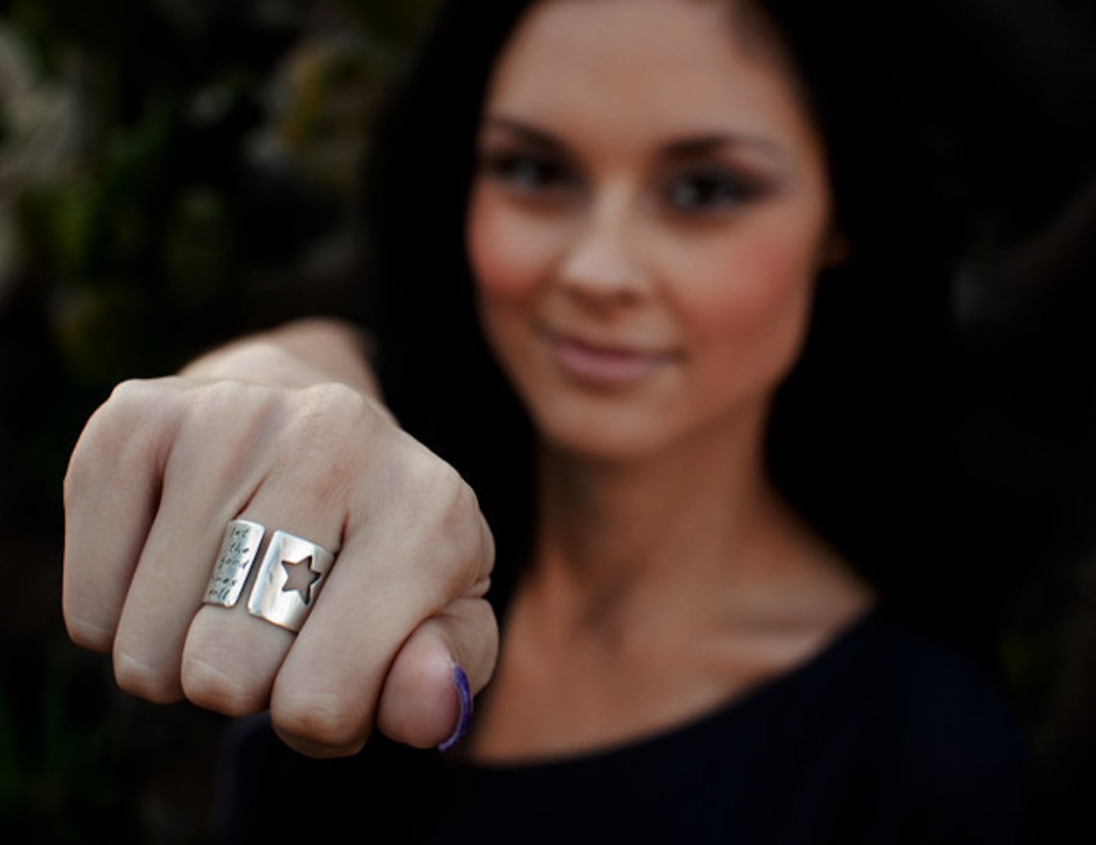 Rock Star Ring With Custom Personalized Words or Lyrics Poem - Etsy