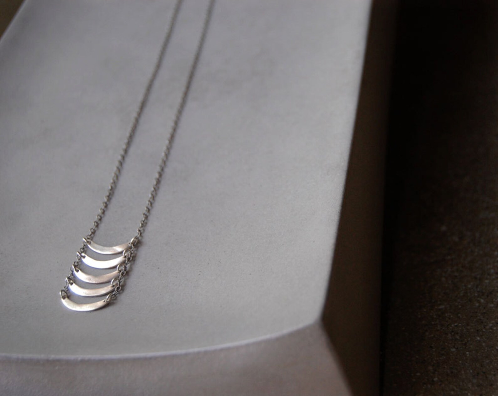 Lunar Eclipse Necklace- Five Crescent Moon Shapes - Etsy