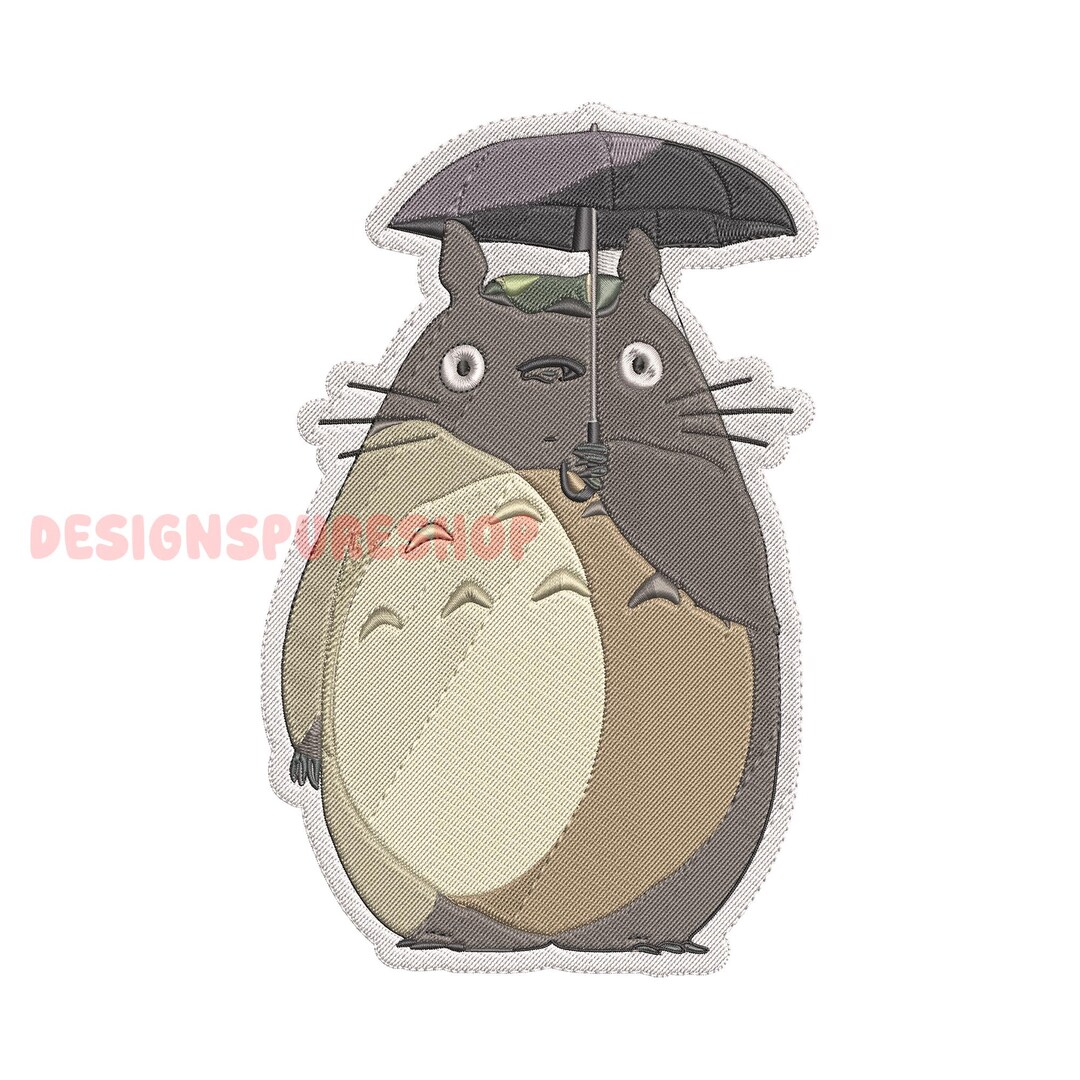 Chubby Totoro Patch – Funny Fat Anime Embroidered Patch, Cute Ghibli ...