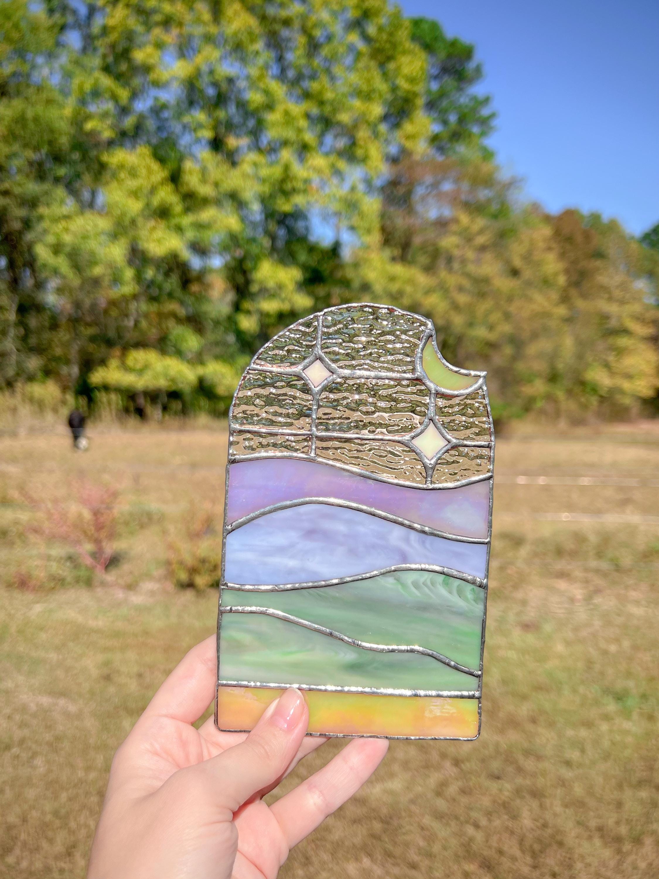 DIGITAL PATTERN Stained Glass Pattern: Landscape at Night - Etsy