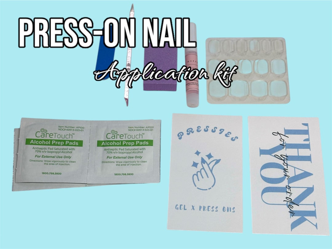 Press on Application Kit, Nail Glue, Press on Nails Application Kit - Etsy