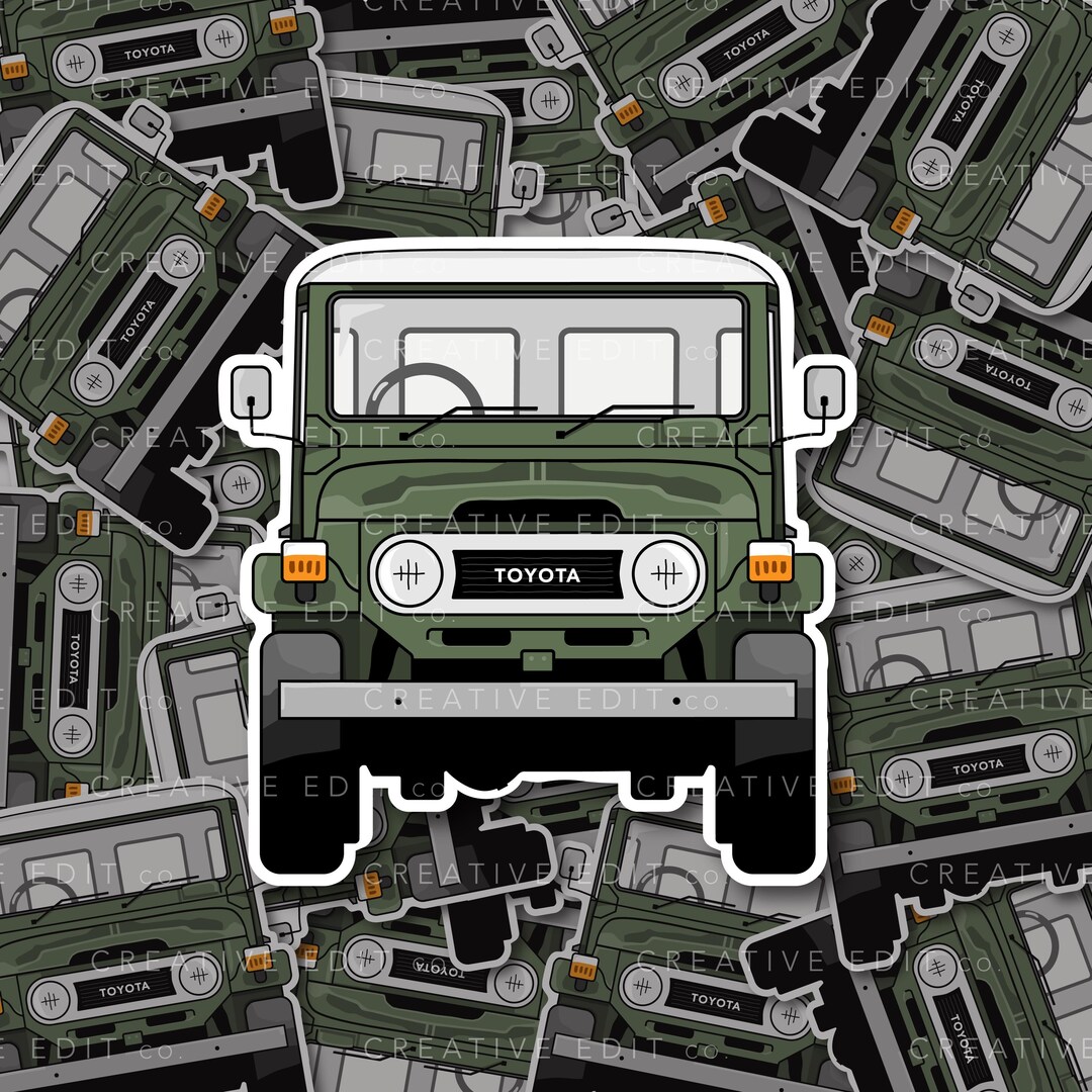 FJ40 Toyota Land Cruiser Vinyl Sticker in Dark Green - Etsy