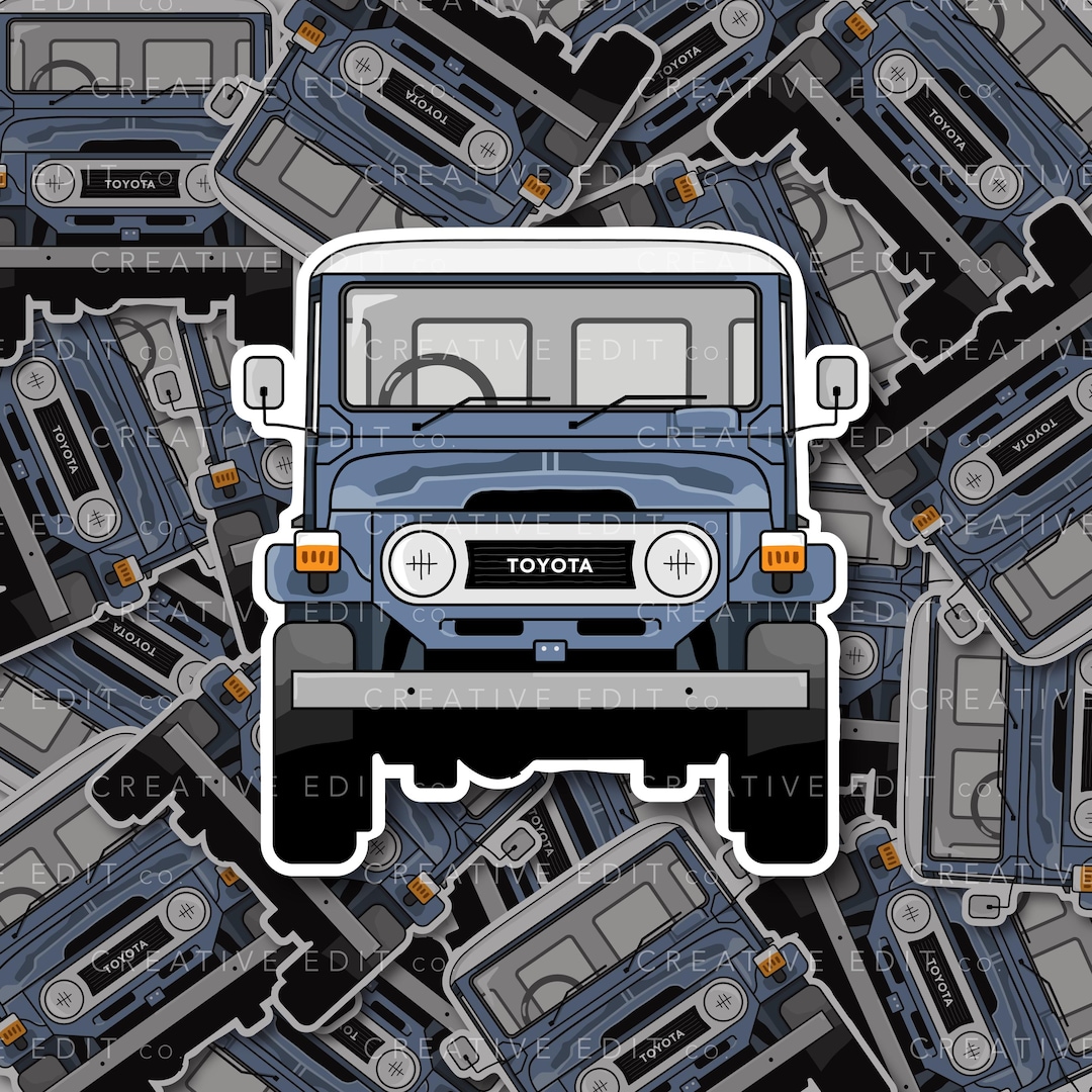FJ40 Toyota Land Cruiser Vinyl Sticker in Cadet Blue - Etsy