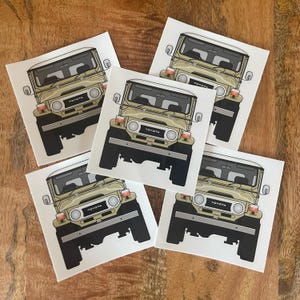 FJ40 Toyota Land Cruiser Vinyl Sticker in Beige - Etsy
