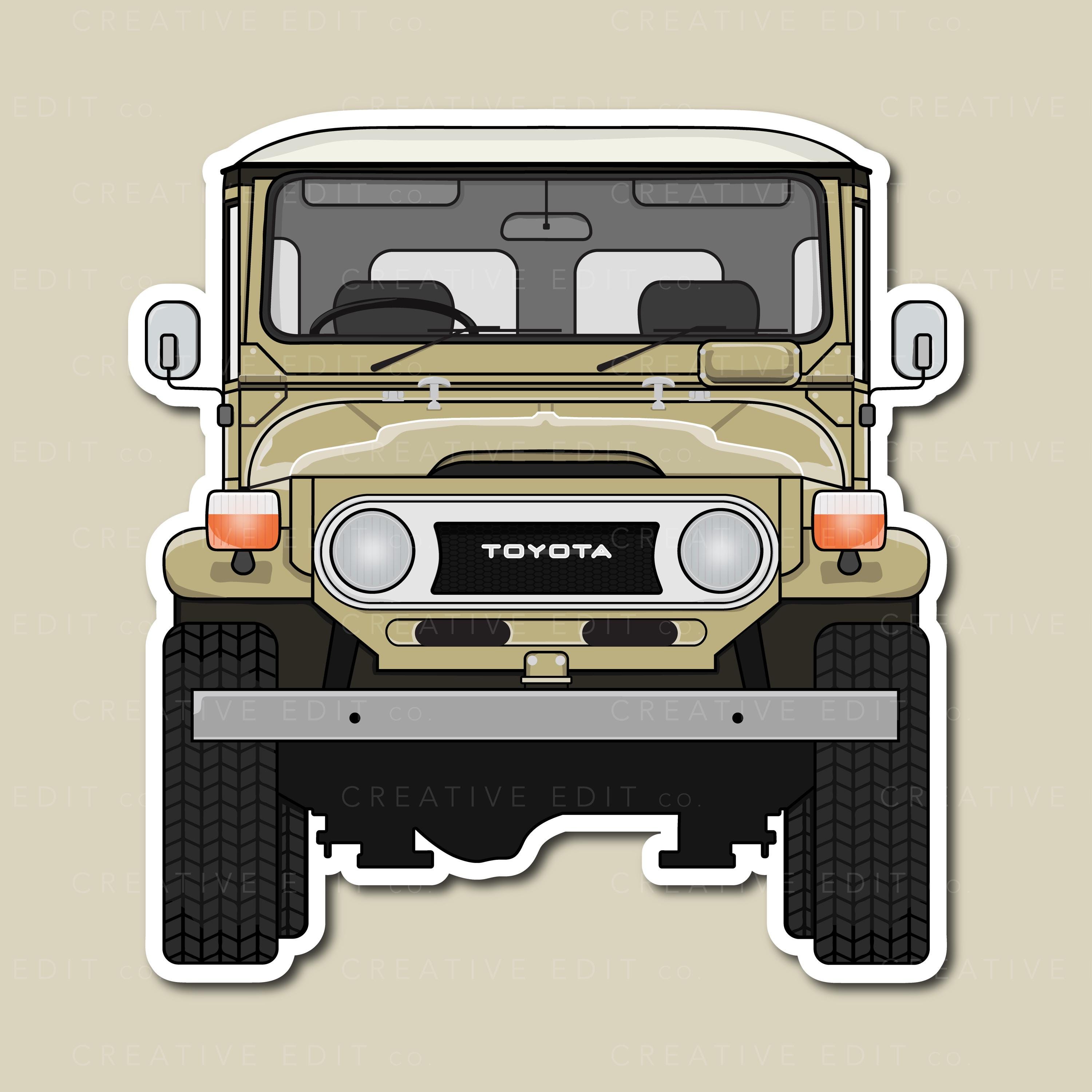FJ40 Toyota Land Cruiser Vinyl Sticker in Beige - Etsy