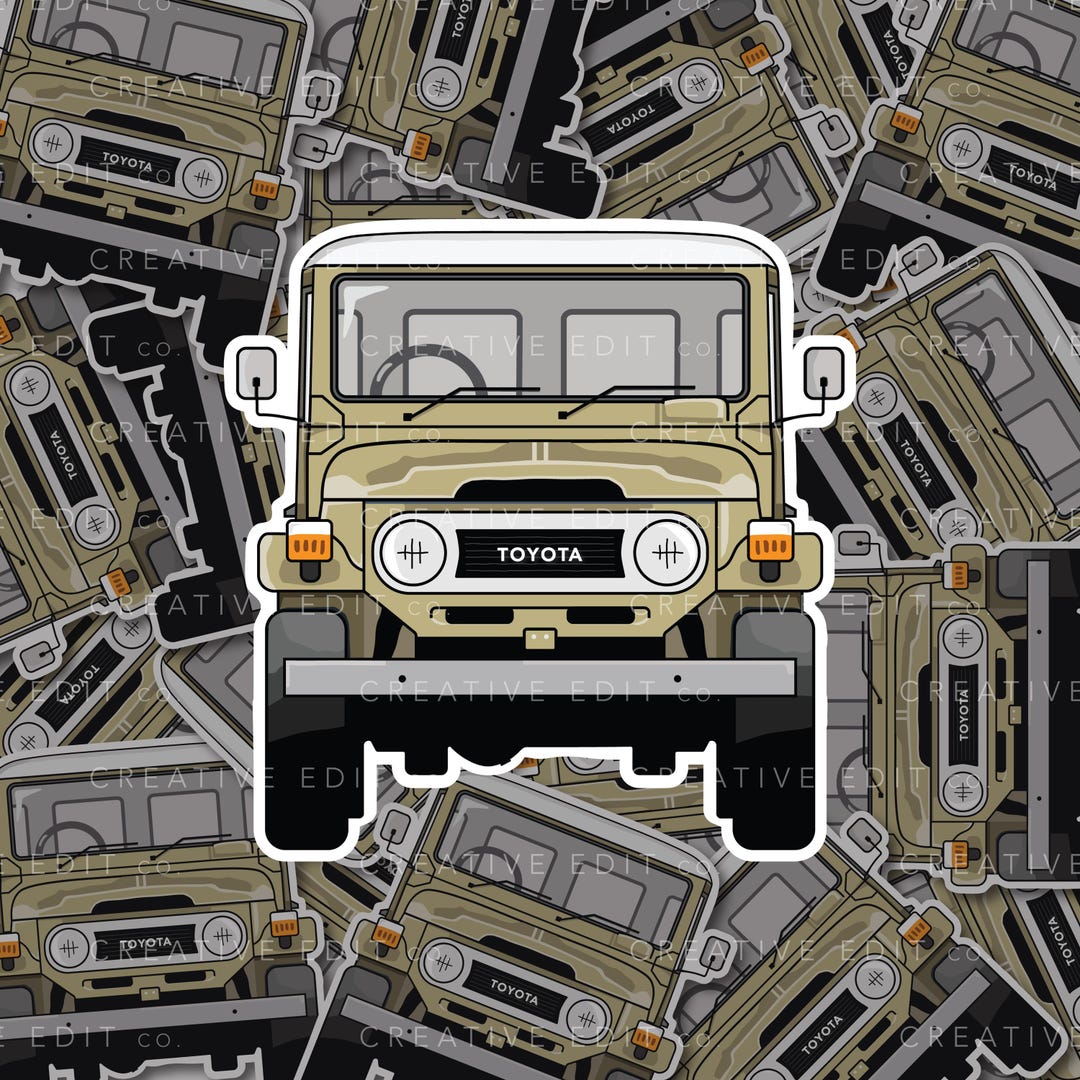 FJ40 Toyota Land Cruiser Vinyl Sticker in Beige - Etsy