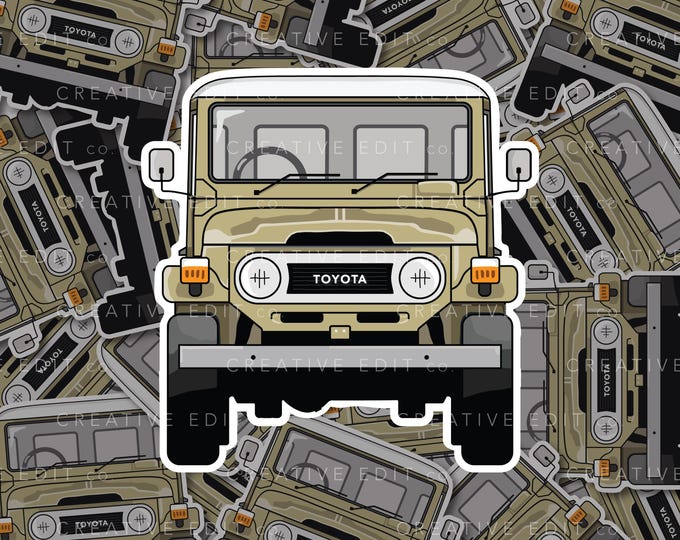 FJ40 Toyota Sticker Land Cruiser Sticker Classic 40 Series Decal Toyota ...