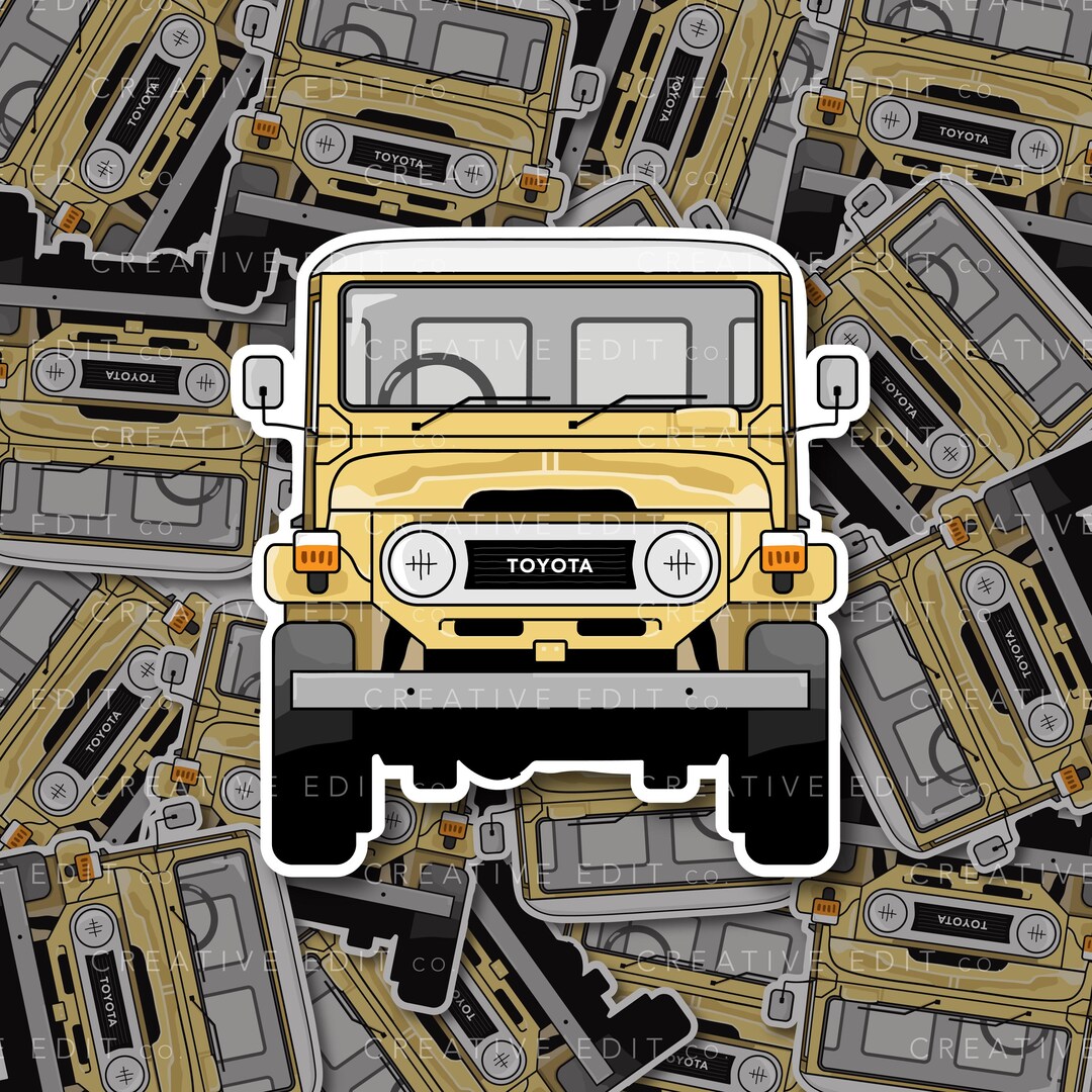FJ40 Toyota Land Cruiser Vinyl Sticker in Yellow - Etsy