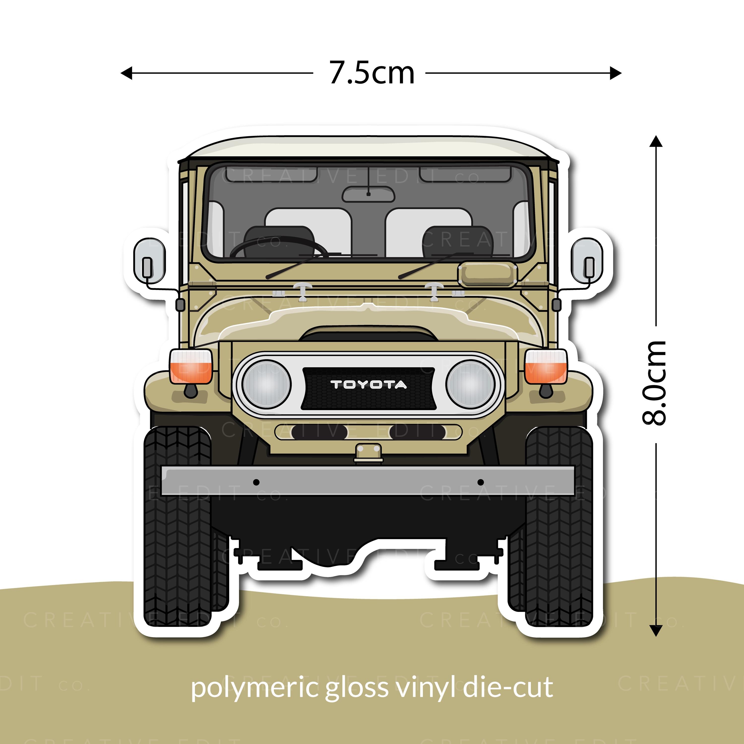 FJ40 Toyota Land Cruiser Vinyl Sticker in Beige - Etsy