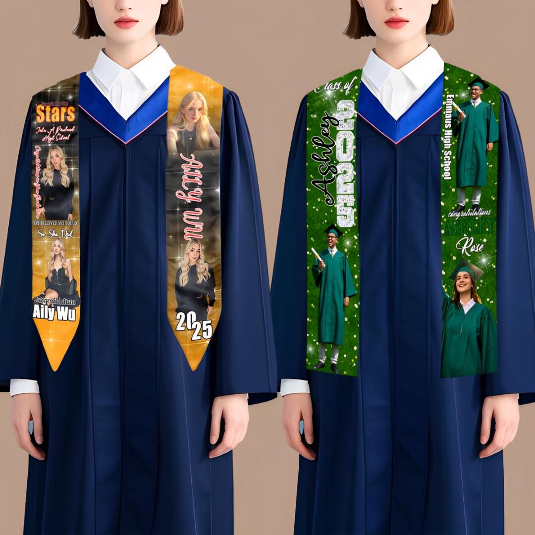 Custom Graduation Stoles With Pictures Name, Graduation Stoles 2025 ...