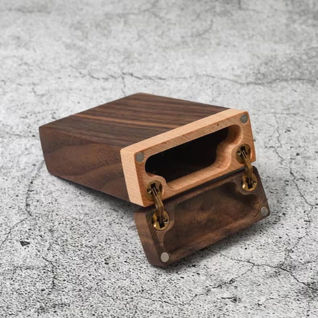 Walnut Wood Bamboo Cigarette Box Men and Women 20 Cigarette Box ...